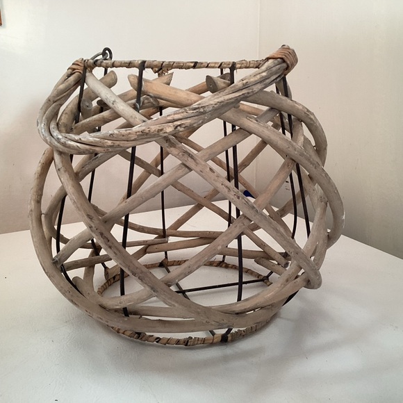Accents | Rustic Vintage Woven Basket In Natural Bamboo | Poshmark